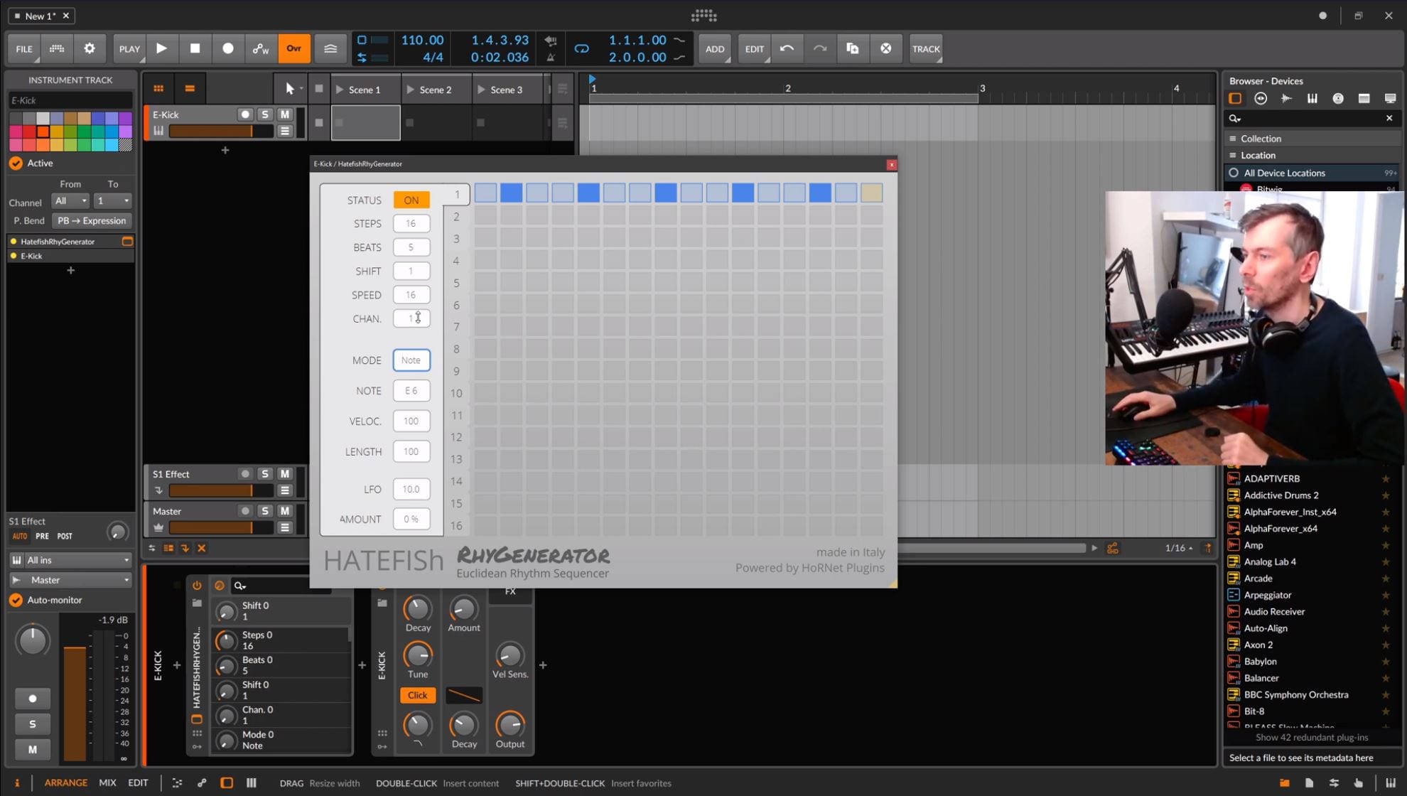 BITWIG | GRID - Tutorial - Euklidischer Rhythmusgenerator ← 種 DATENARCHE.de