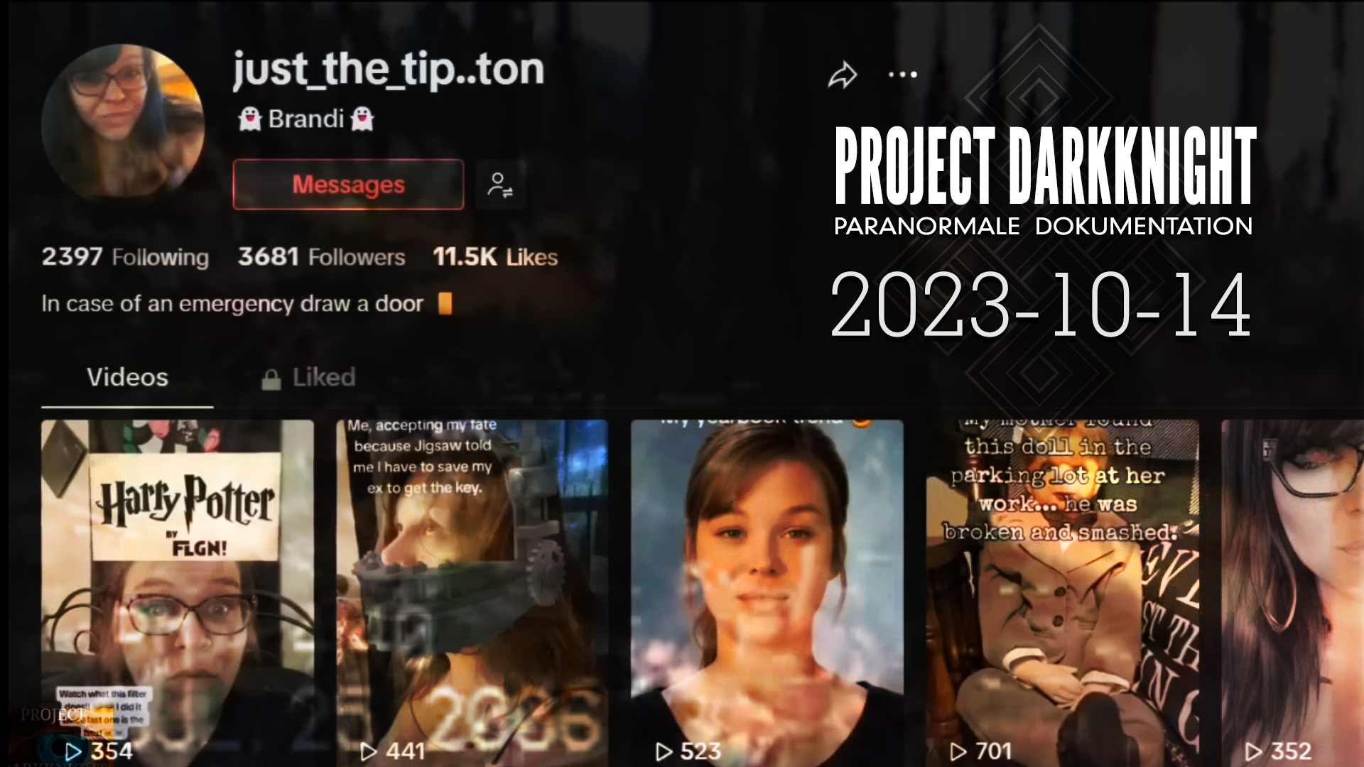 Project Darkknight Horror | SERIE - 2023-10-14 - 5 paranormale Fälle